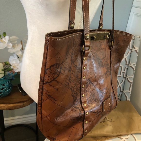 Patricia Nash | Bags | Euc Patricia Nash Leather Map Bag | Poshmark